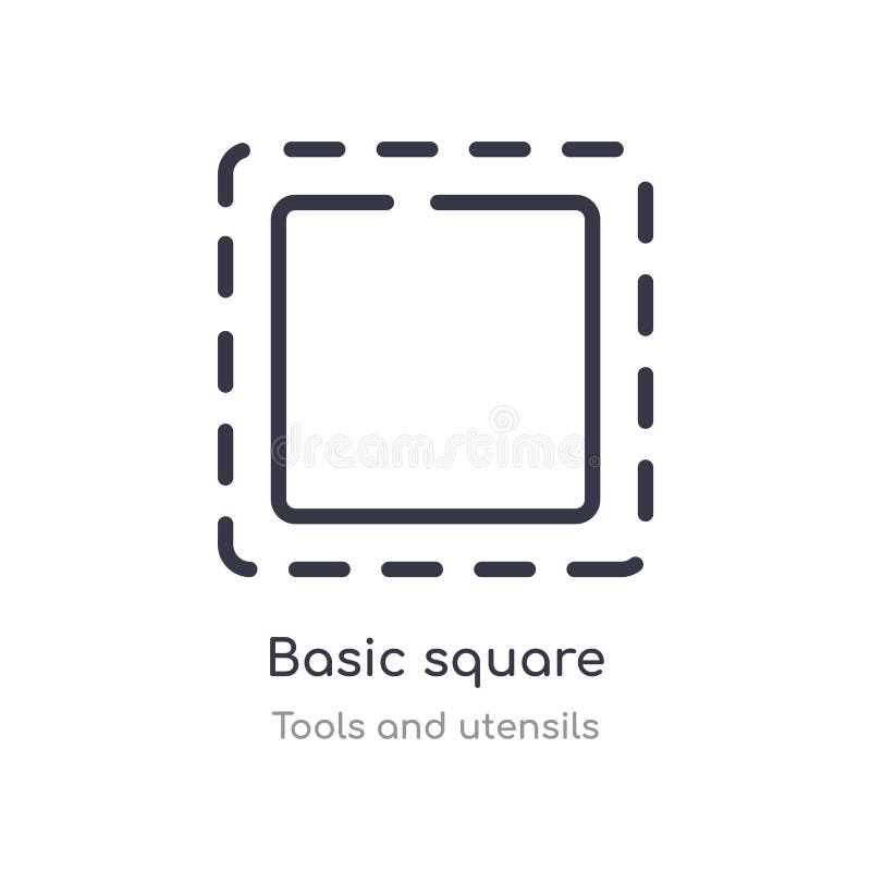 Basic Square Icon Vector Sign and Symbol Isolated on White Background ...