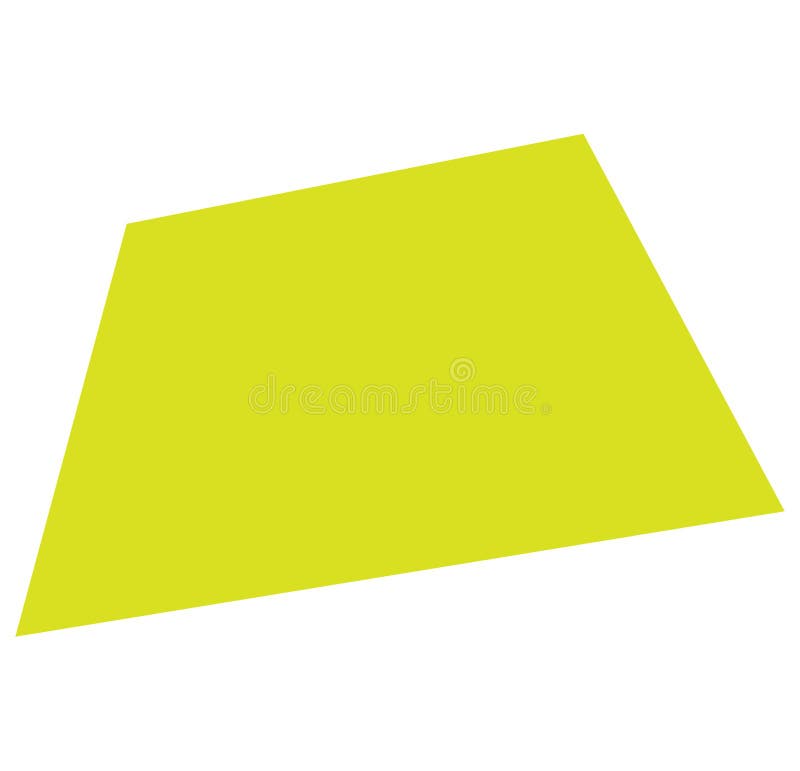 Basic Square Shape, Square Plane in Perspective. 3D Flat Angle Trapeze ...