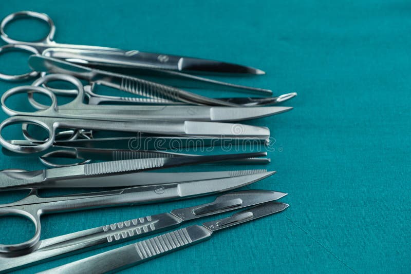 Scalpel and forceps stock photo. Image of hospital, operating - 21847826