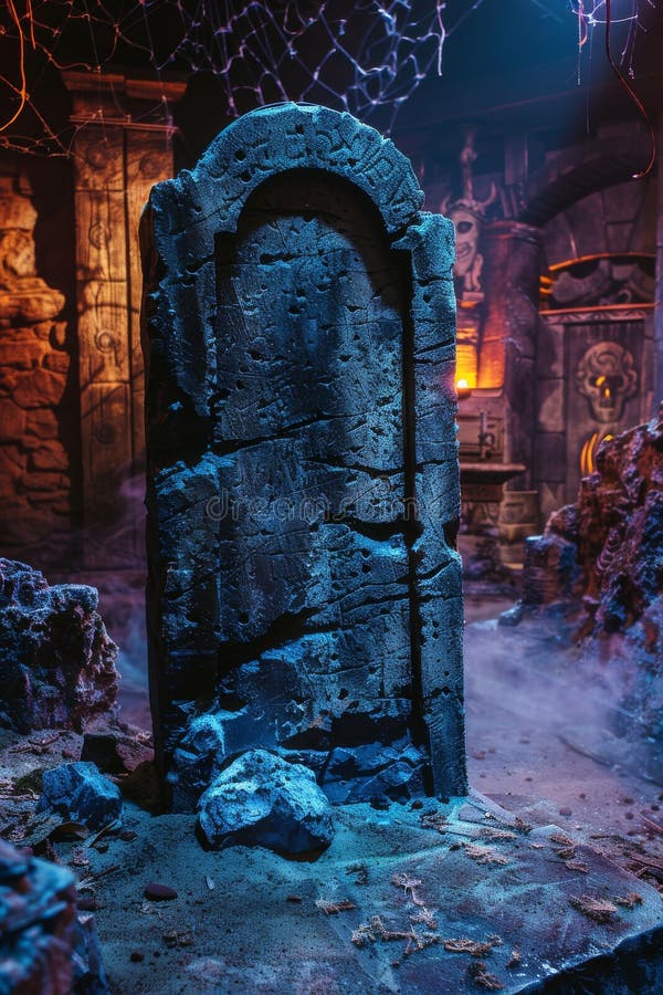 Basic Tombstone Props for Halloween Scene Stock Illustration ...
