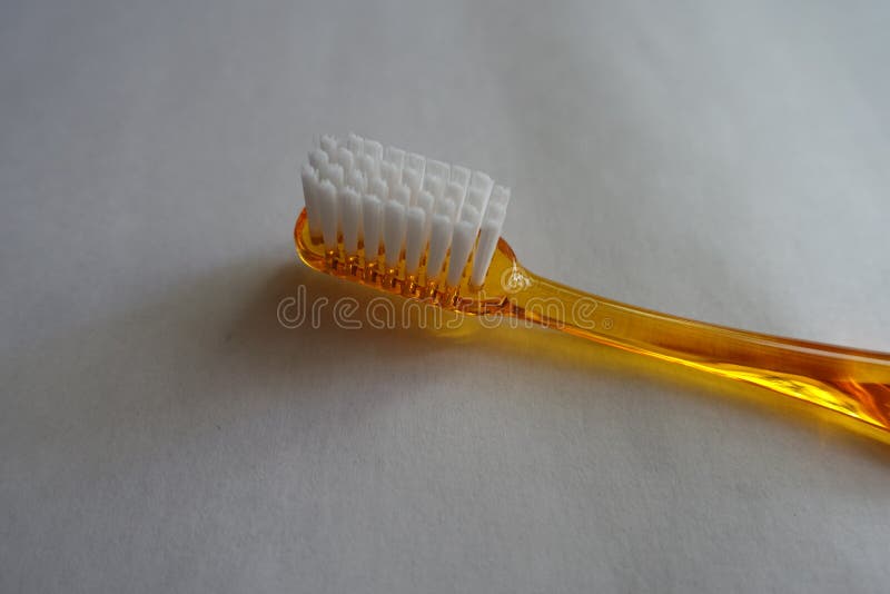 Basic Toothbrush Head with White Nylon Bristle Stock Image - Image of ...
