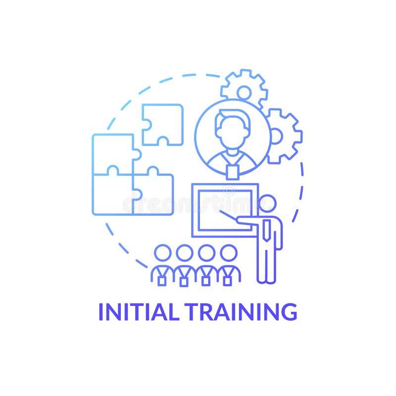 Basic Training Program for New Worker Concept Icon Stock Vector ...