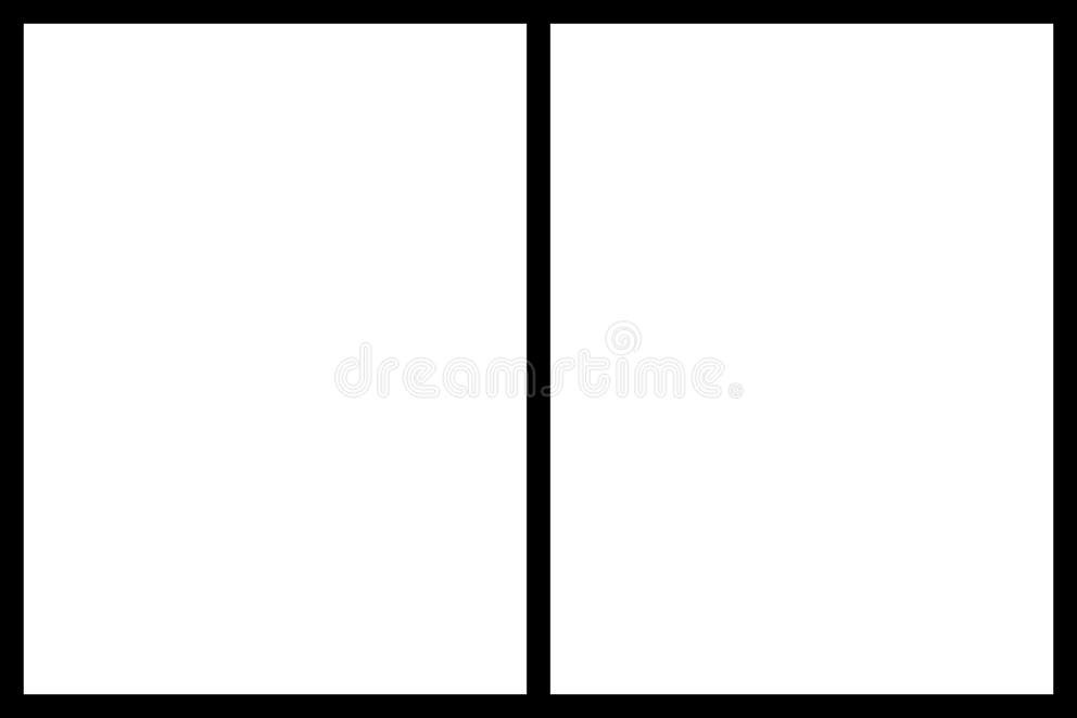 Basic Two-Column Split Layout Illustration Stock Illustration ...