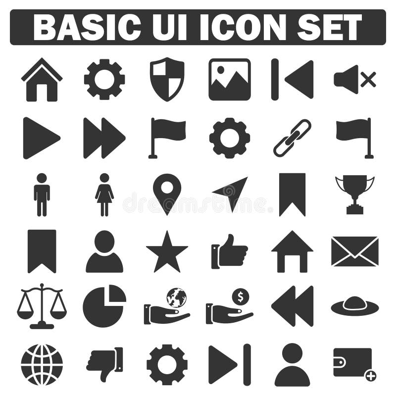 Basic Protection Icon Set Stock Illustrations – 390 Basic Protection ...