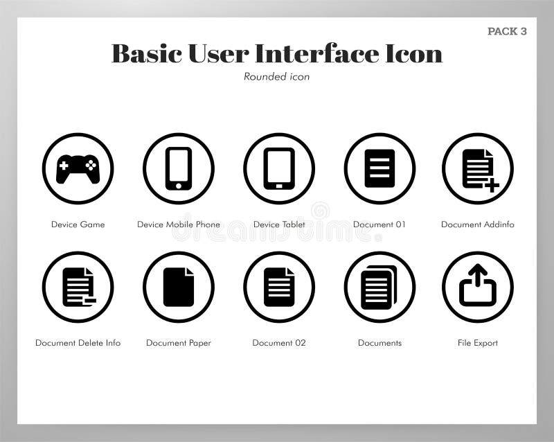 Basic UI icons Line pack stock vector. Illustration of iphone - 154508150