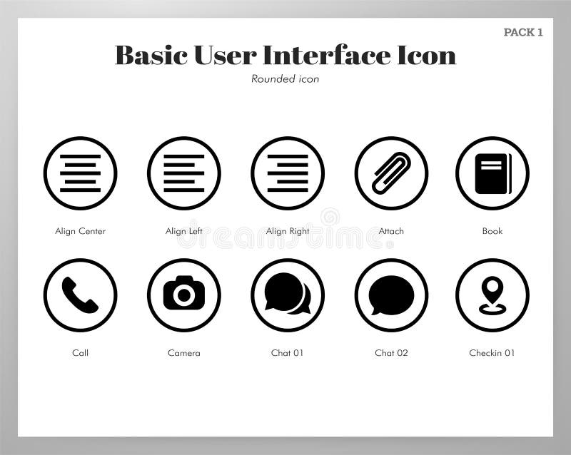 Basic UI icons Line pack stock vector. Illustration of iphone - 154508150
