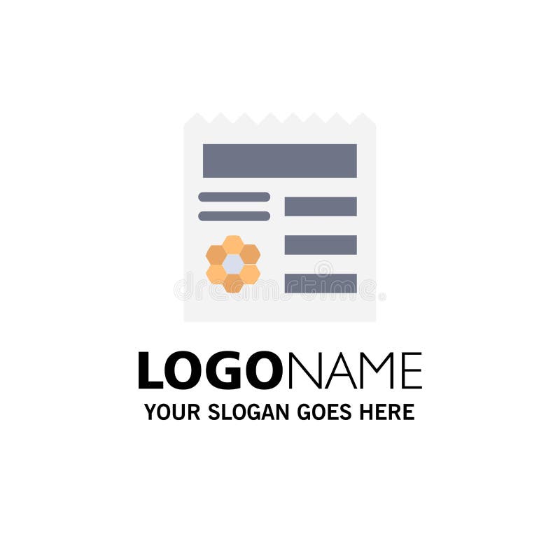Basic, Ui, Manu, Document Business Logo Template. Flat Color Stock ...
