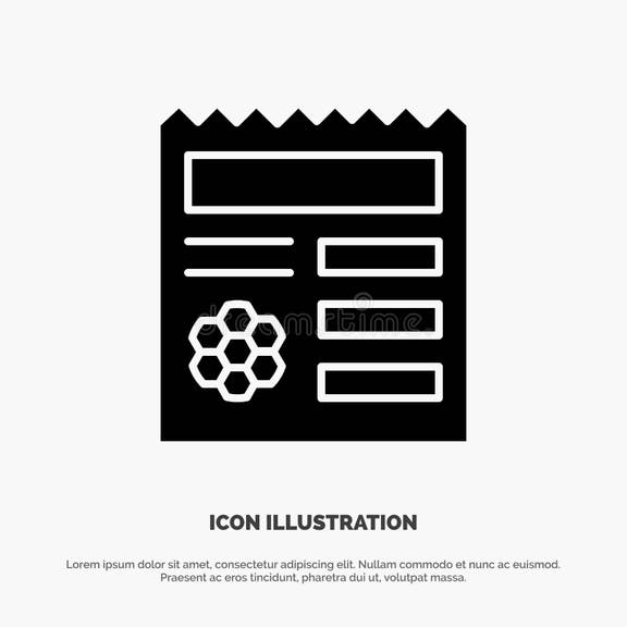 Basic, Ui, Manu, Document Solid Glyph Icon Vector Stock Vector ...