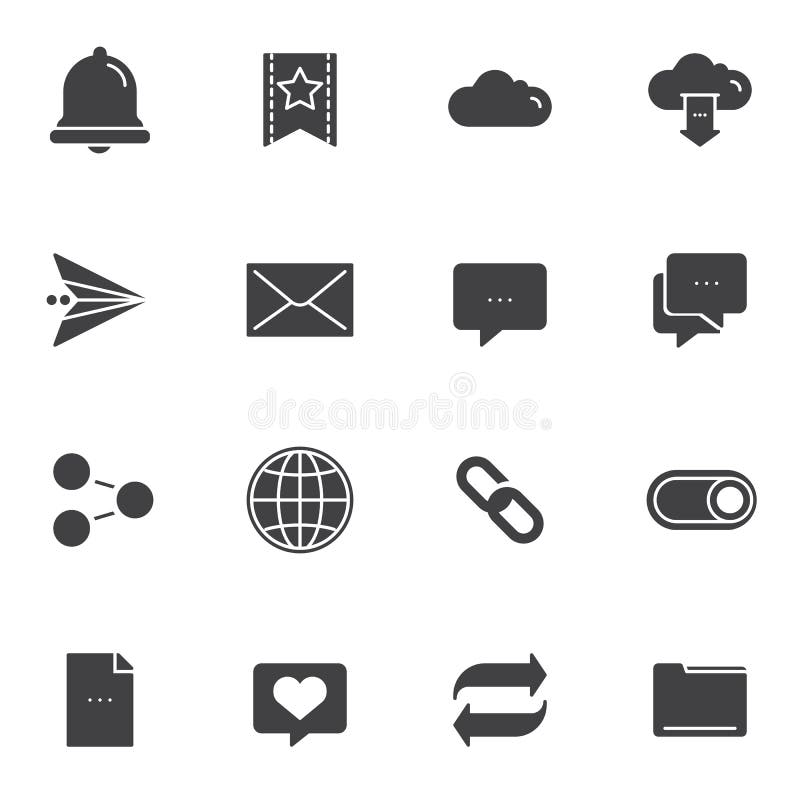 Basic, UI vector icons set stock vector. Illustration of logo - 163624555