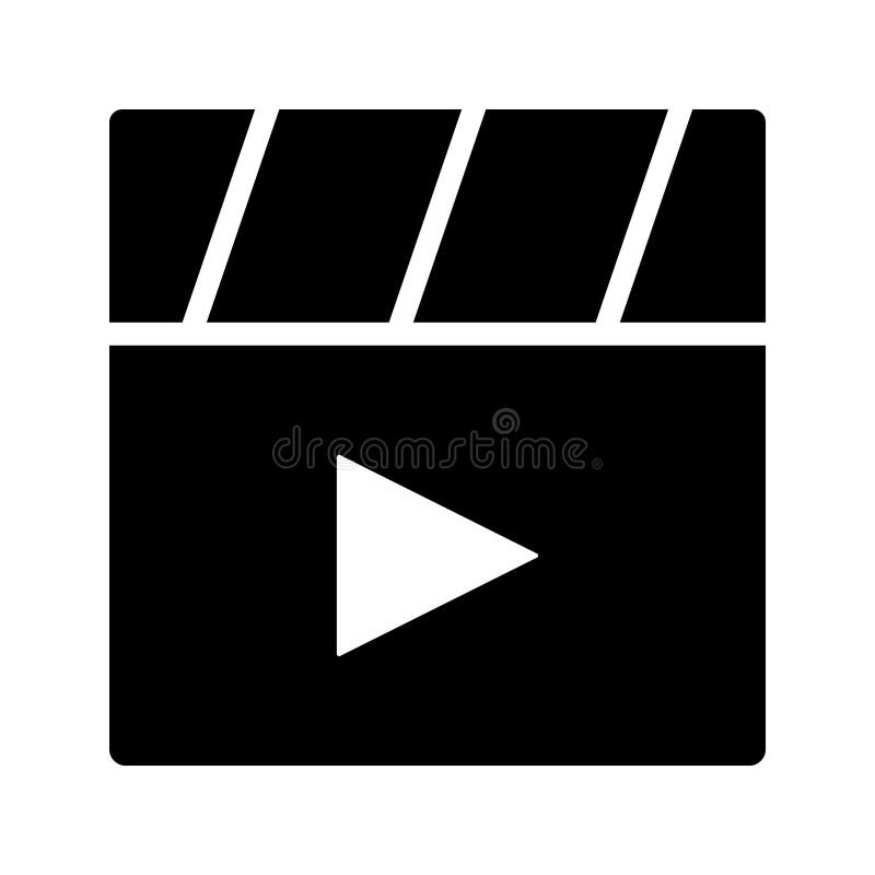 Basic UI Video Icon Black Glyph Style Rounded Stock Vector ...