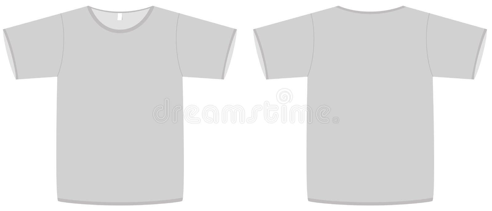 Basic Vector Unisex T-shirt Template Illustration. Stock Vector ...