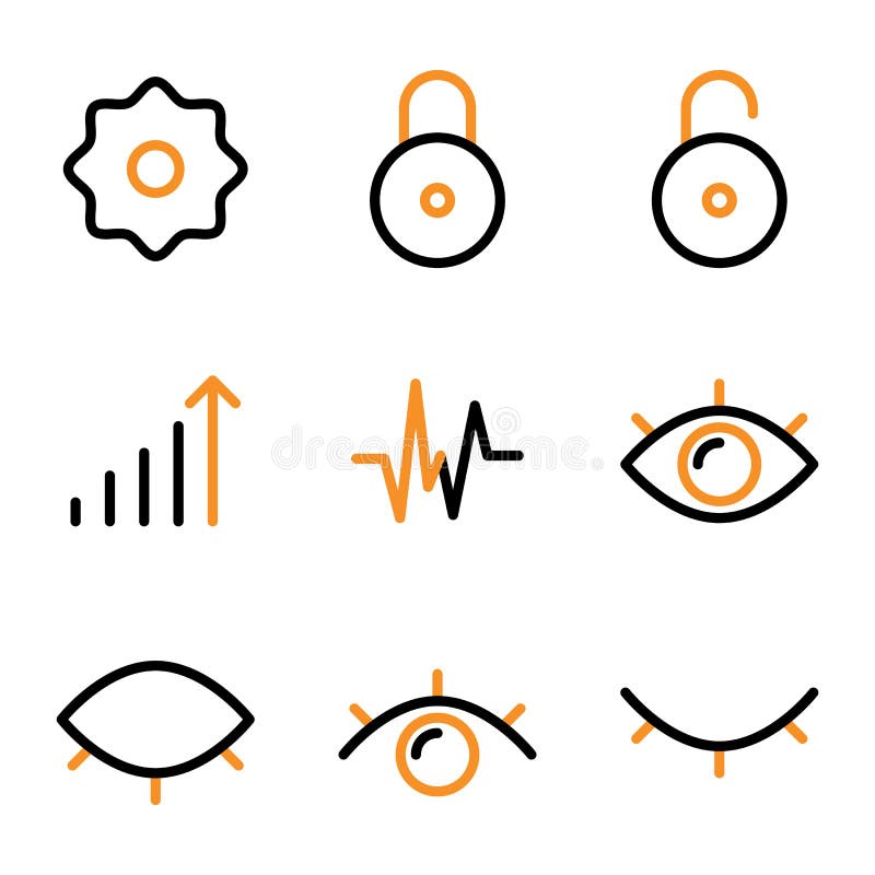 Basic User Interface Icon Set Outline Include Network, Connection ...