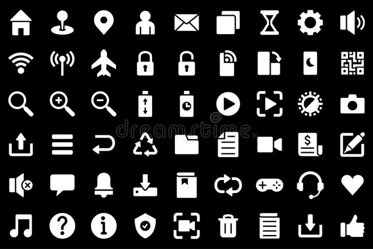 Basic User Interface Icon Set. Universal and Common Website User ...