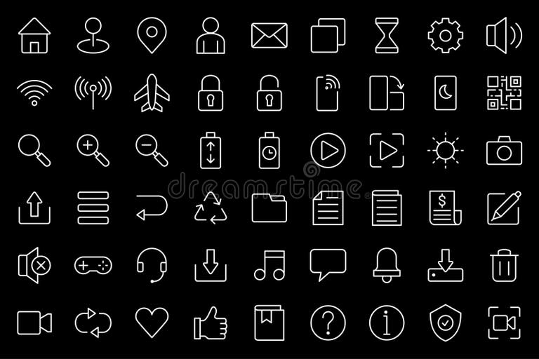 Basic User Interface Icon Set. Universal and Common Website User Interface Icons Vector ...