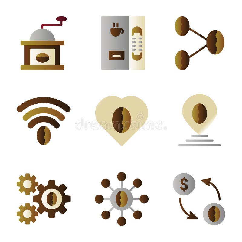 Basic Vector Coffee Icon Include Grinder, Cafe, Machine, Vending, Drink ...