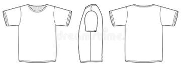 Basic Vector Unisex T-shirt Template Illustration. Stock Vector ...