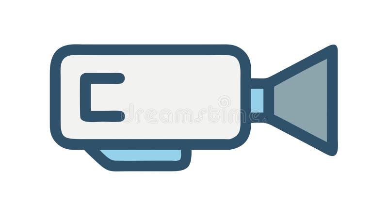 Basic Video Camera Outline Icon for Essential Media Recording, Vector ...