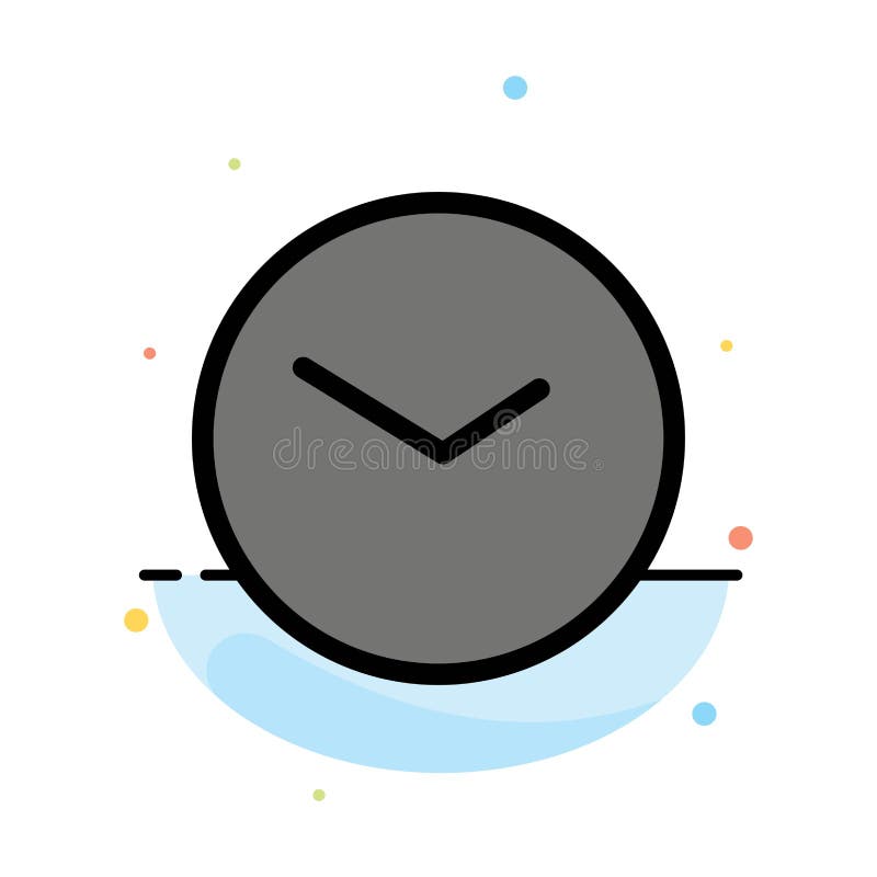 Basic, Watch, Time, Clock Abstract Flat Color Icon Template Stock ...