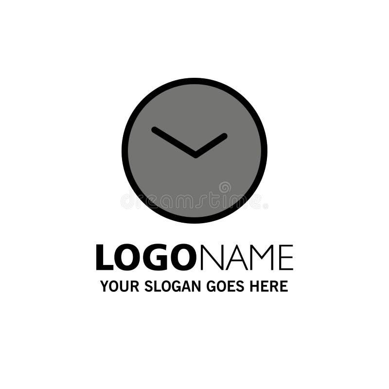 Basic, Watch, Time, Clock Blue Business Logo and Business Card Template ...