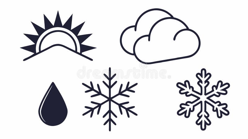 Basic Weather Icons Stock Illustrations – 595 Basic Weather Icons Stock ...