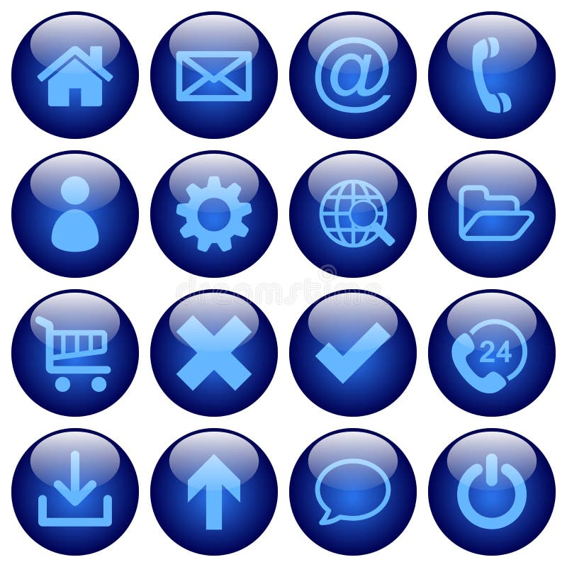 Basic Web Buttons Normal Status Stock Illustrations – 1 Basic Web ...