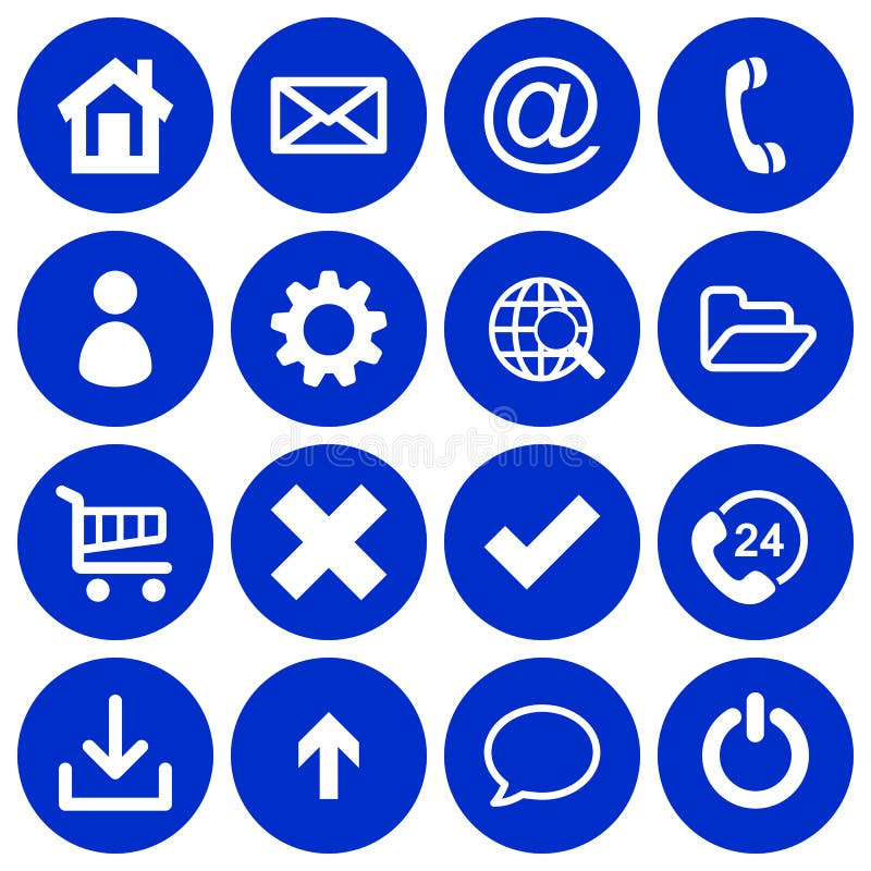 Basic Flat Icon Set for Web and Mobile Application Stock Vector ...