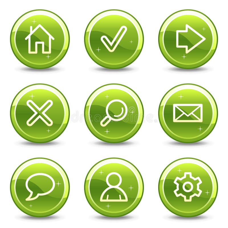 Circle basic web icons stock vector. Illustration of pink - 2769818