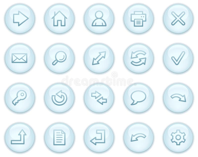 Circle basic web icons stock vector. Illustration of pink - 2769818