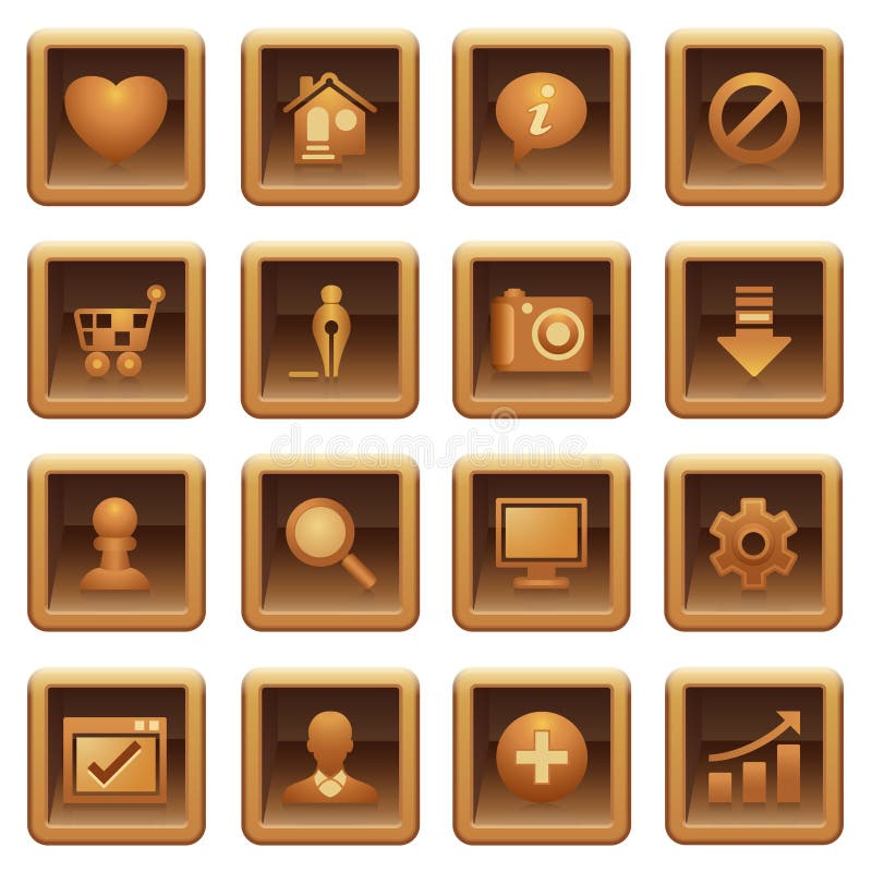 Basic Web Icons. Color Contour Series. Stock Vector - Illustration of ...