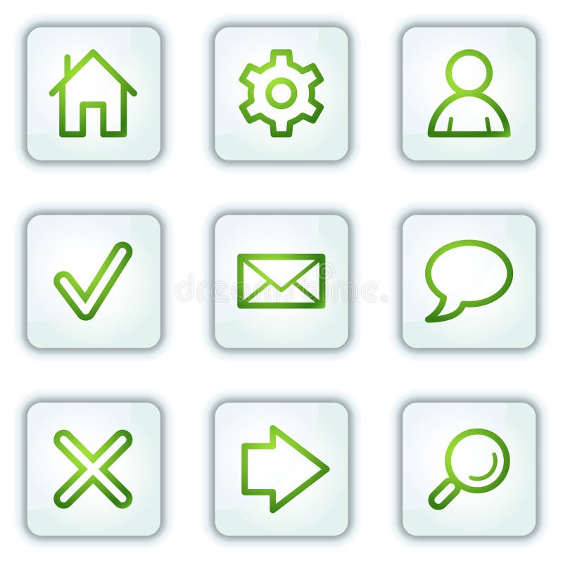 Basic web white icons stock vector. Illustration of iconset - 10375540