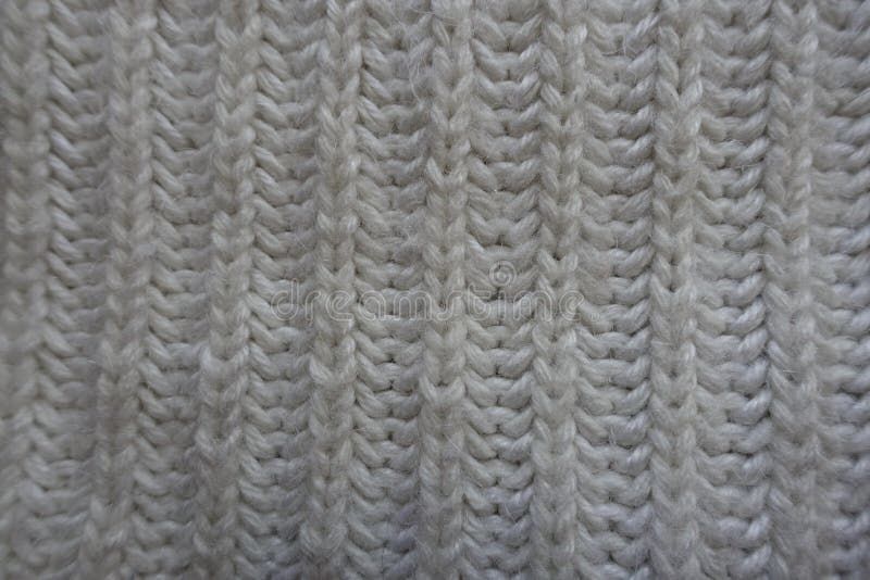 Basic White Knitted Fabric with Rib Stitch Pattern Stock Image - Image ...