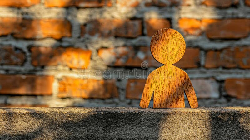 A Basic Wooden Figure of a Person, Positioned in Front of a Blurred ...