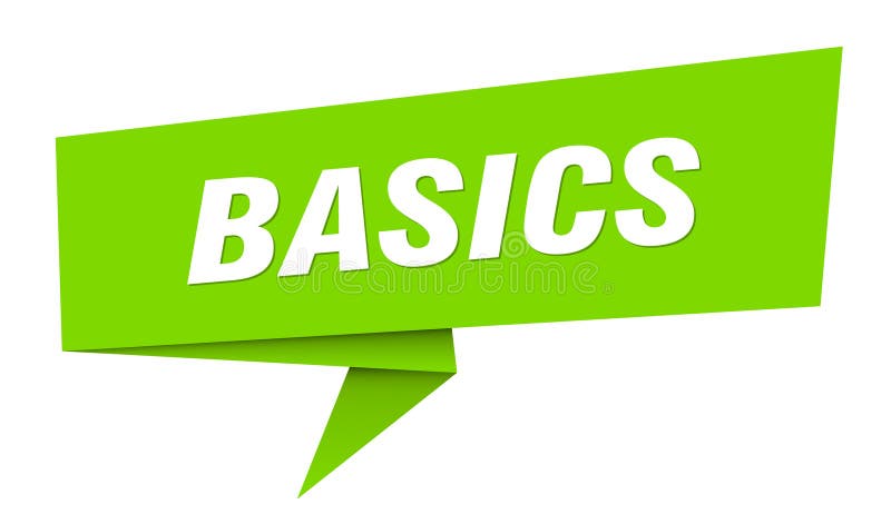 Basics Banner. Basics Speech Bubble, Label, Sticker, Sign Template ...