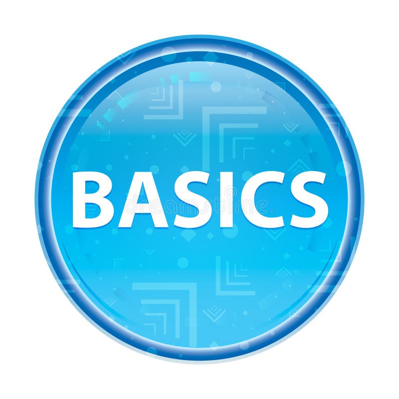 Basics Floral Blue Round Button Stock Illustration - Illustration of ...