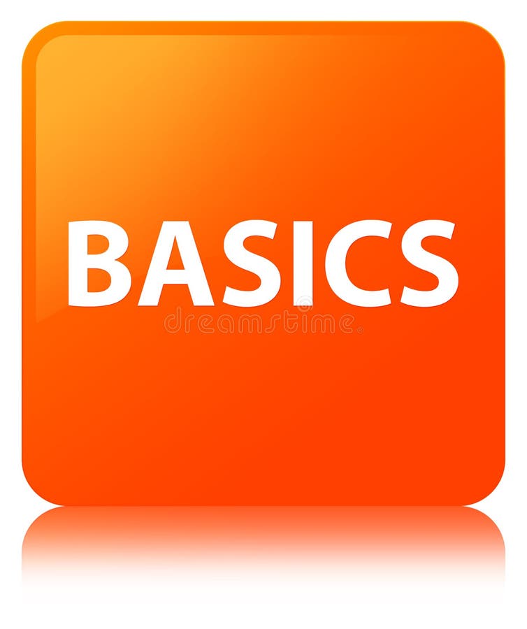 Basics Orange Square Button Stock Illustration - Illustration of core ...