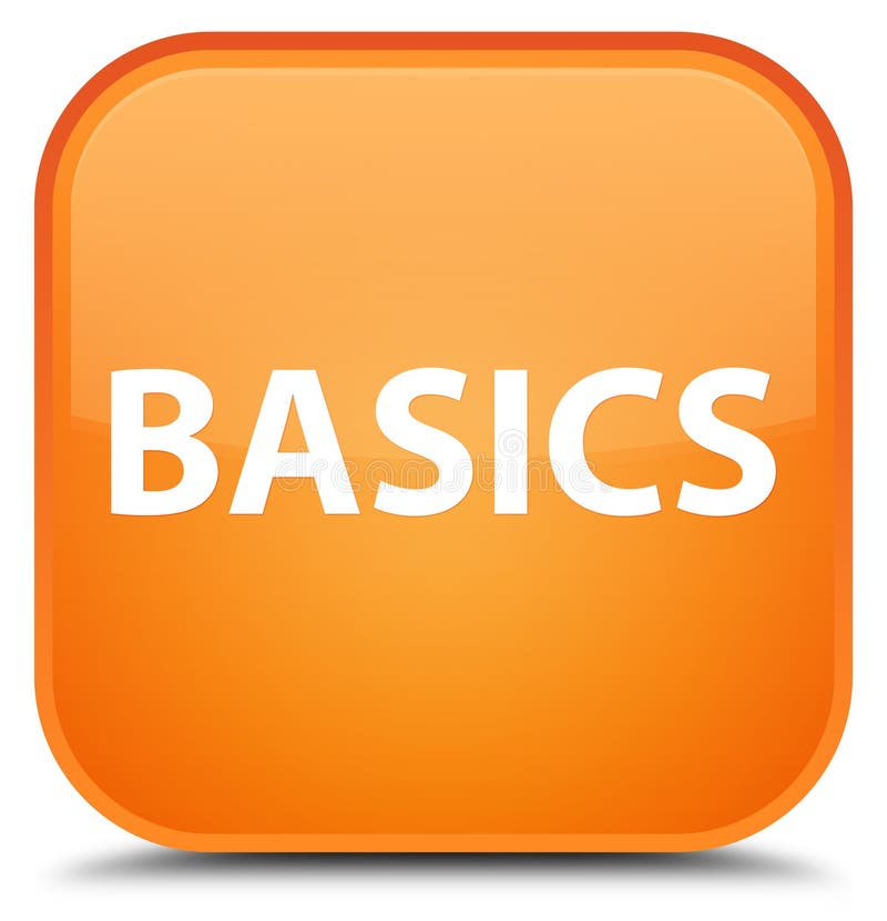Basics Special Orange Square Button Stock Illustration - Illustration ...