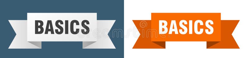Basics Ribbon. Basics Isolated Paper Sign. Banner Stock Vector ...