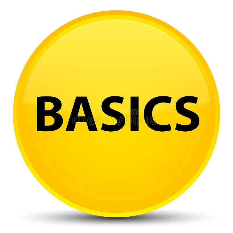 Basics Special Yellow Round Button Stock Illustration - Illustration of ...