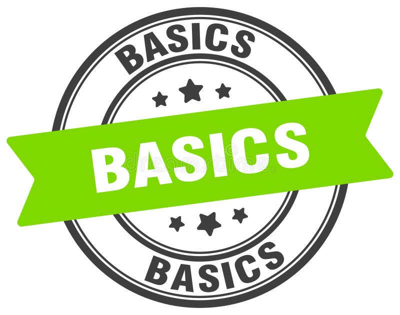 Basics Stamp. Basics Label on Transparent Background. Round Sign Stock ...