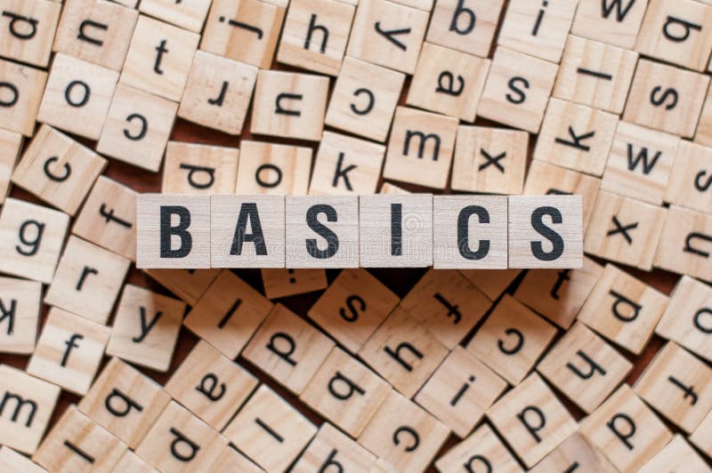 BASICS Word on Building Block Stock Image - Image of alphabet, message ...