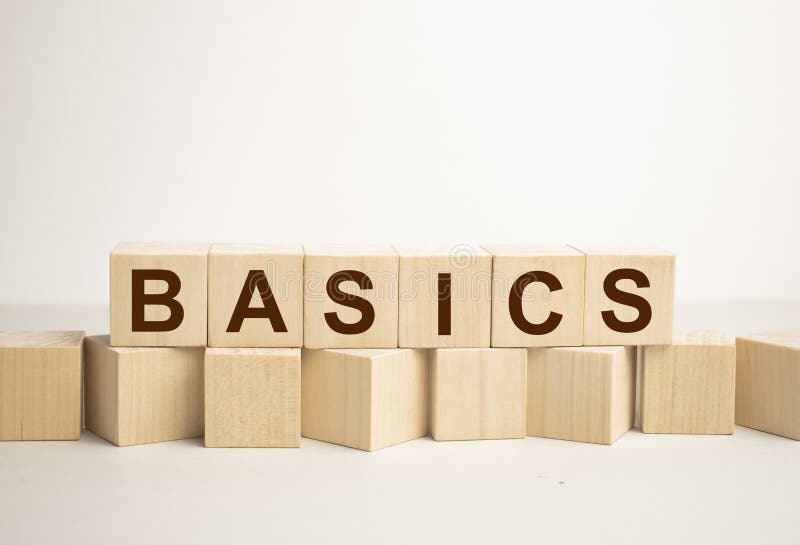 BASICS Word Made with Building Blocks. Concept Stock Image - Image of ...