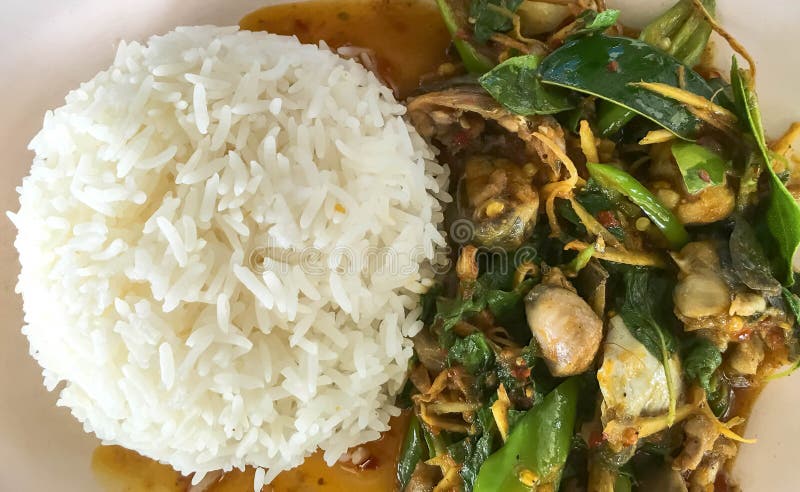 Fried Frogs with Vegetables on White Plate, Cambodian Traditional Dish ...