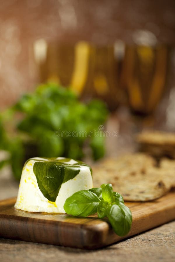 Basil Goat Cheese Appetizer Stock Photo - Image of depth, basil: 28260930