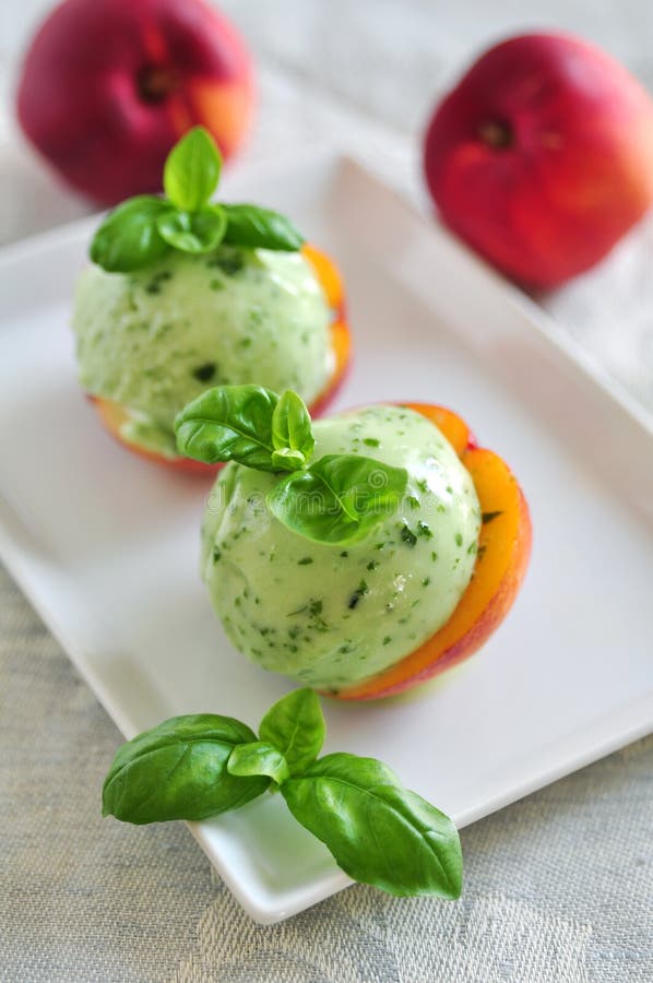 Basil Ice Cream stock photo. Image of freshness, cold - 33358020
