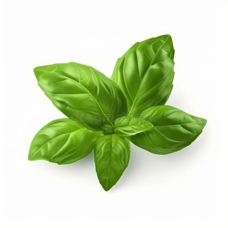 Basil Leaf Isolated. Illustration AI Generative Stock Illustration ...