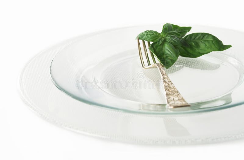 Basil on plate stock photo. Image of prepare, cooking - 1022386