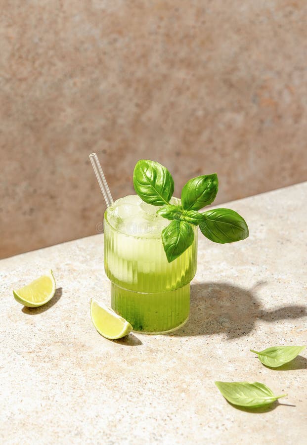 Basil smash cocktail stock photo. Image of ingredient - 372915910