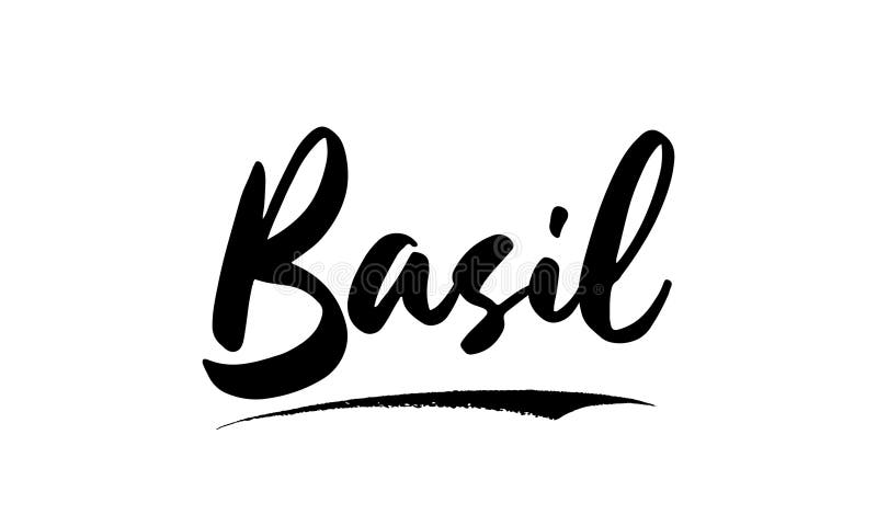 Basil Typography Lettering Text Vector Design Quote Stock Vector ...