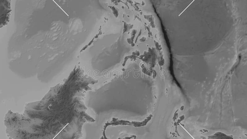 Basilan Island in the Sulu Sea. Bilevel Map. Zoom Stock Video - Video ...