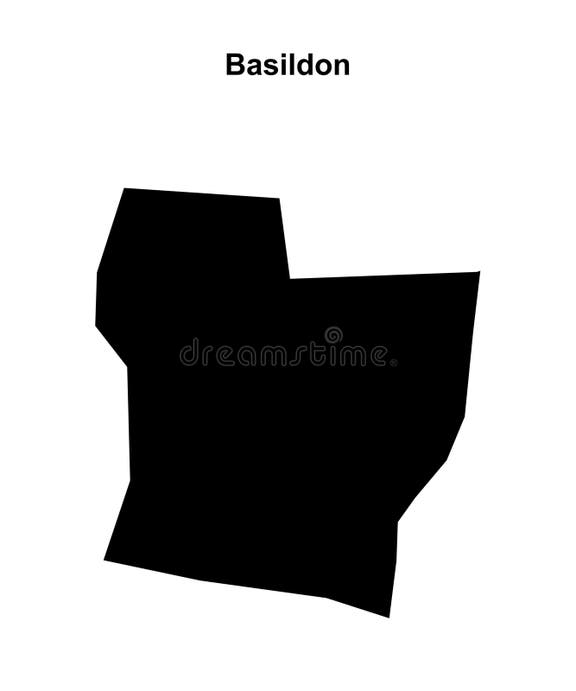 Basildon outline map stock illustration. Illustration of territory ...